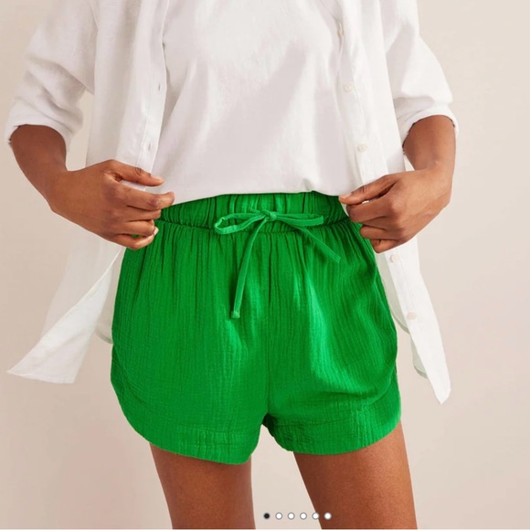 Boden | Shorts | Boden Tie Waist Cheese Cloth Green Womens Shorts ...